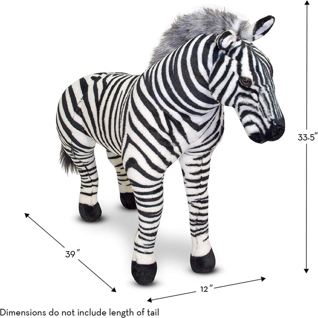 Zebra - Lifelike Stuffed Animal (nearly 3 feet tall) – Napoles Rentals