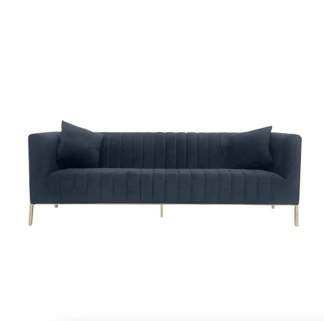 Black Velvet Lux Sofa – Napoles Rentals