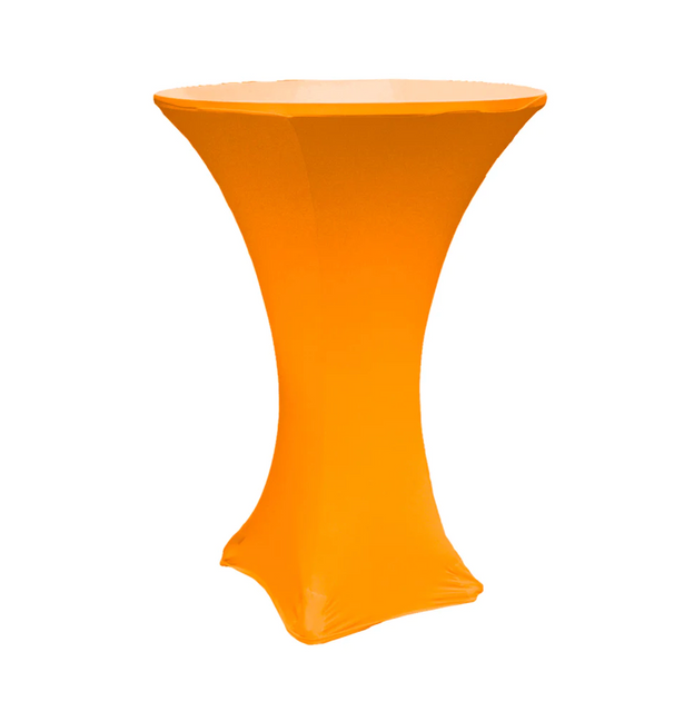 Spandex Cocktail Table Cover 30" Round - Orange – Napoles Rentals