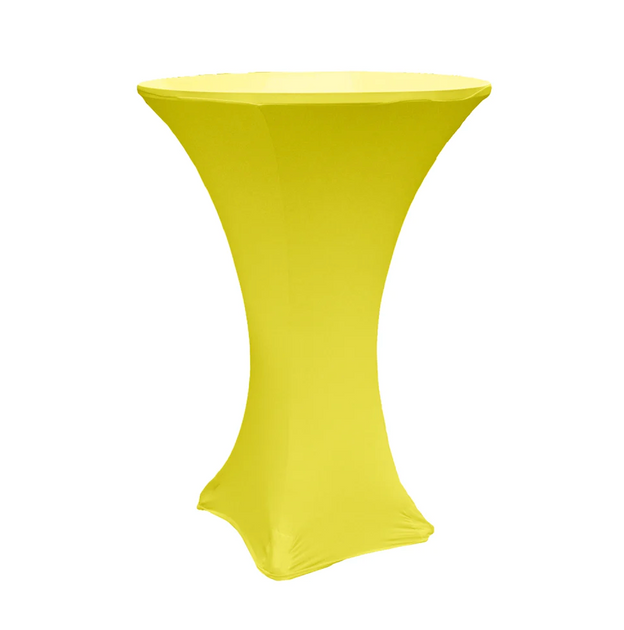 Spandex Cocktail Table Cover 30" Round - Yellow – Napoles Rentals