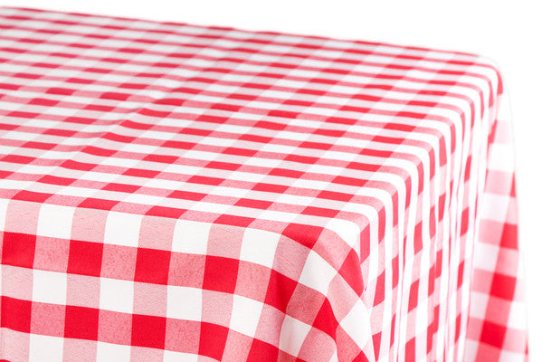 Gingham Checkered Square - Rojo – Napoles Rentals